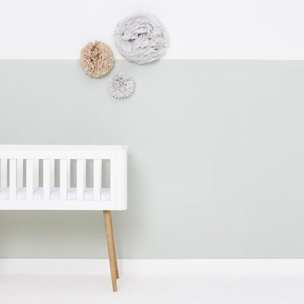 The Little Green Sheep | Organic Crib Fitted Sheet - White Rice & The ...